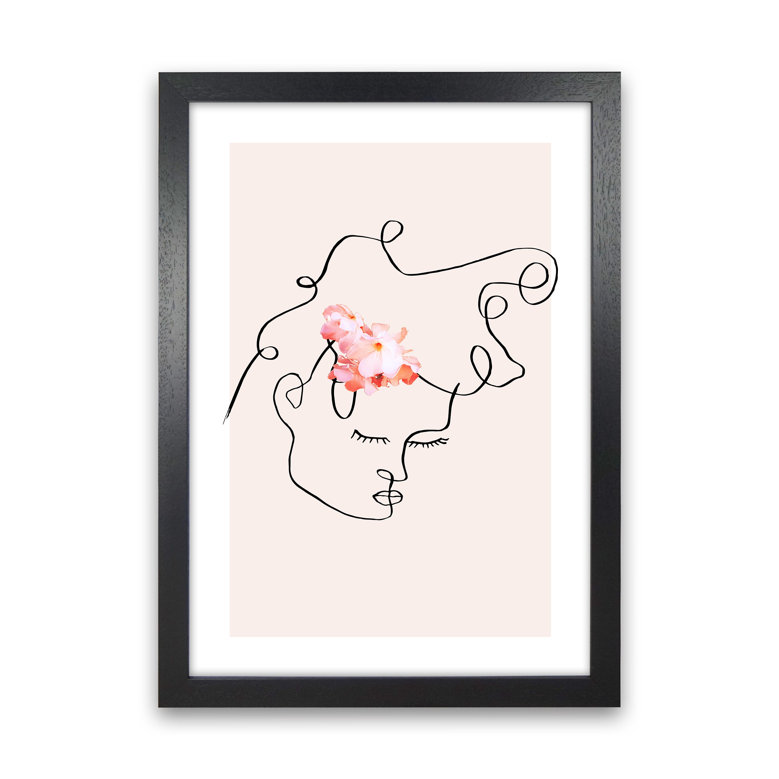 Semiprofile Messy Hair Blush Flower By Planeta444