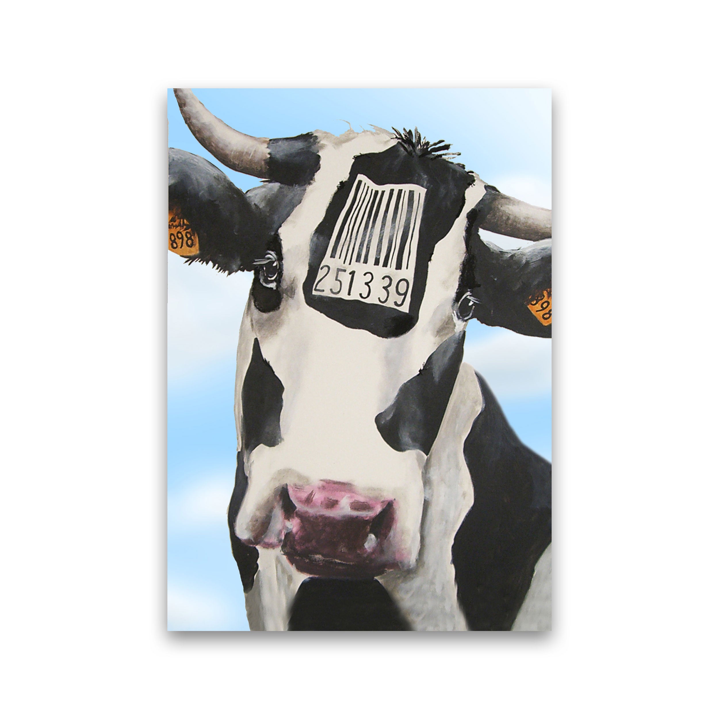 Cow Barcode 02 Art Print by Coco Deparis