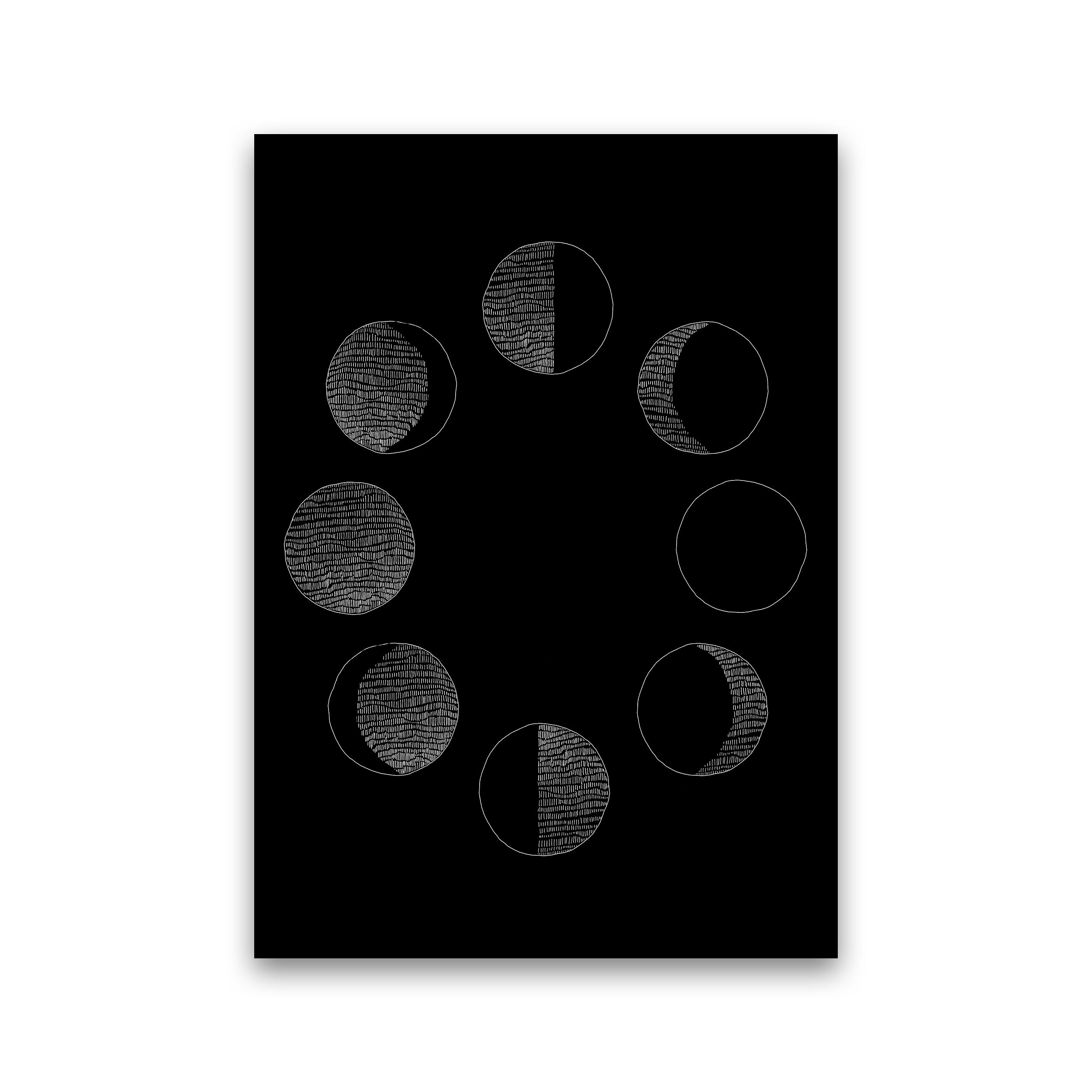 Moon Cycle Invert Art Print by Carissa Tanton