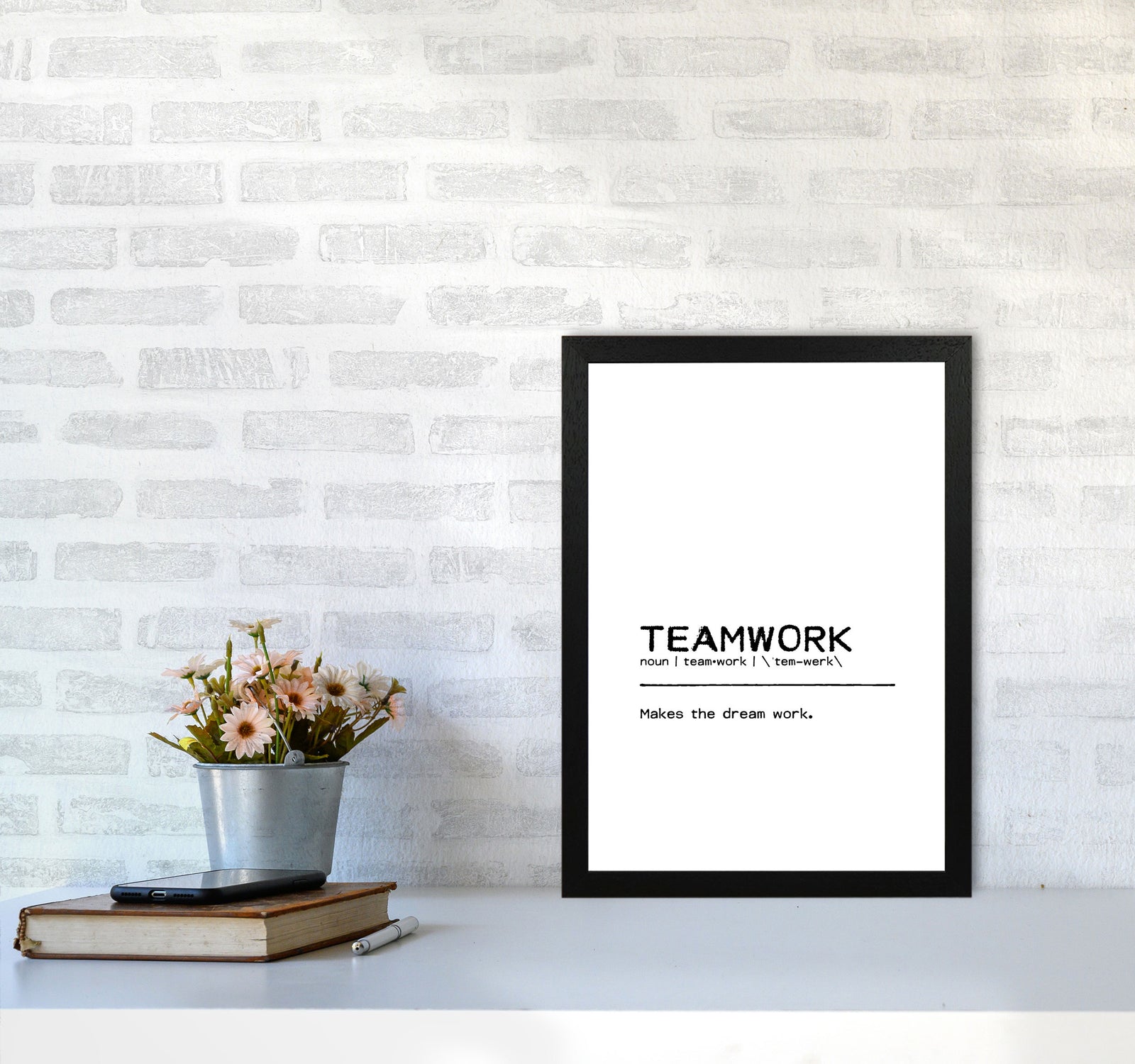 Teamwork Dream Definition Quote Print By Orara Studio