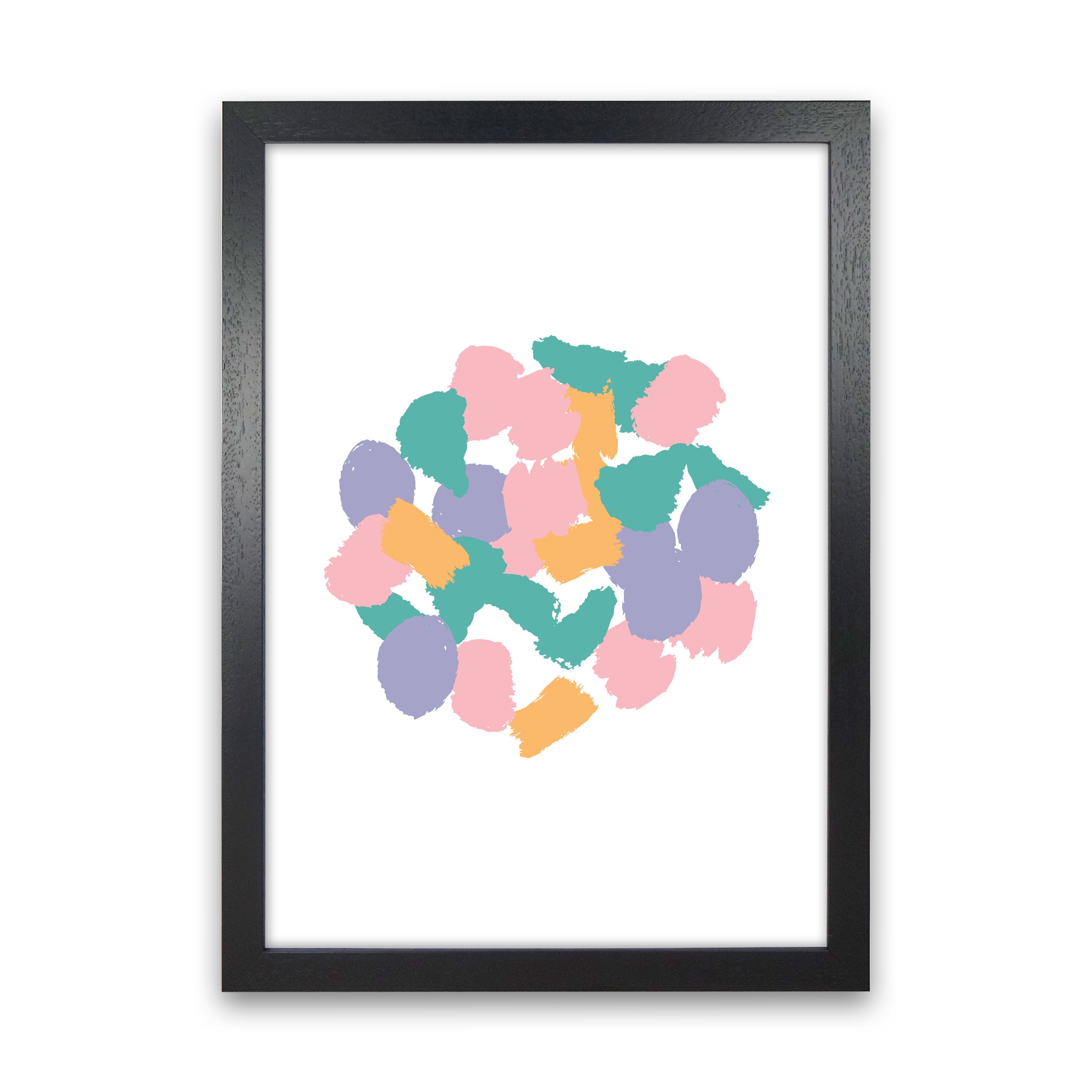 Pink Abstract Paint Splodge Modern Print
