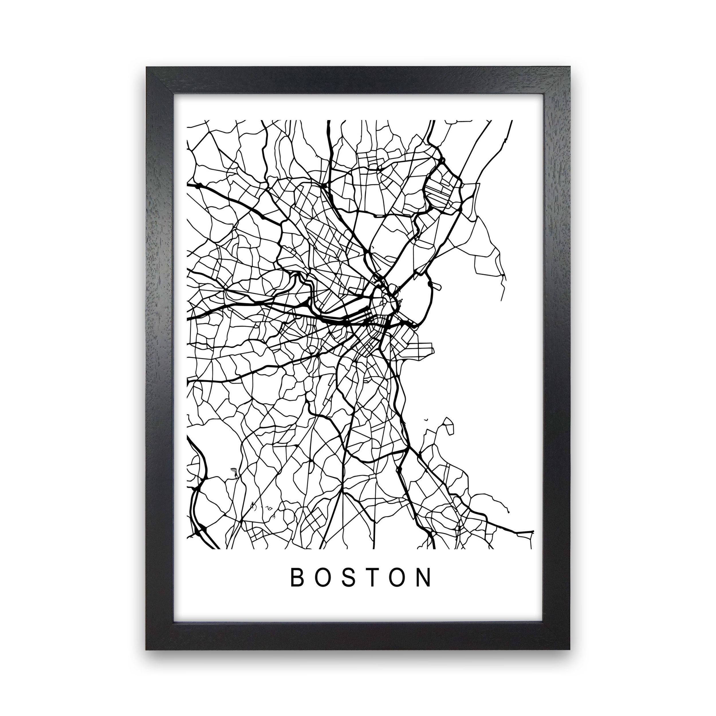 Boston Map Art Print by Pixy Paper