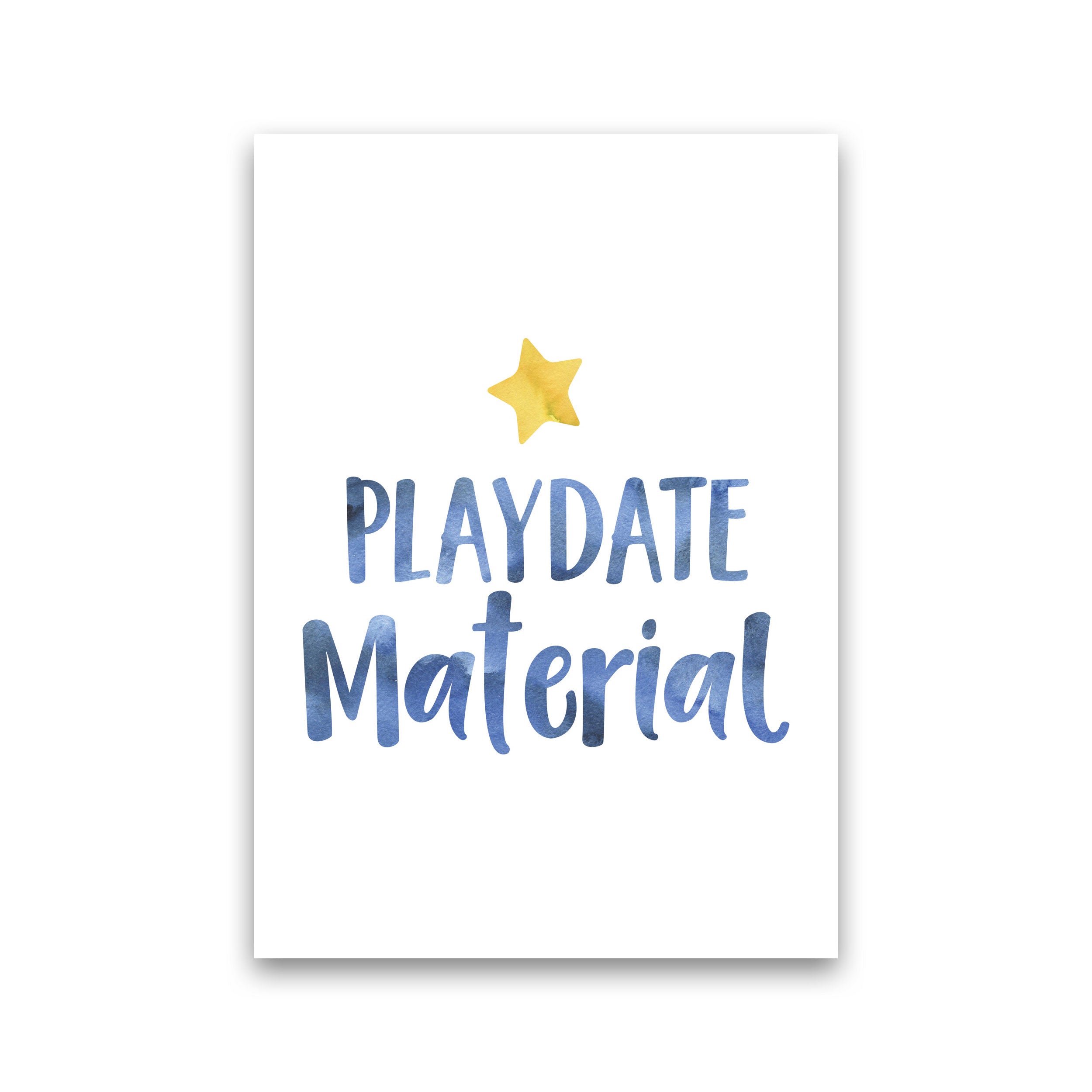 Playdate Material Watercolour Modern Print