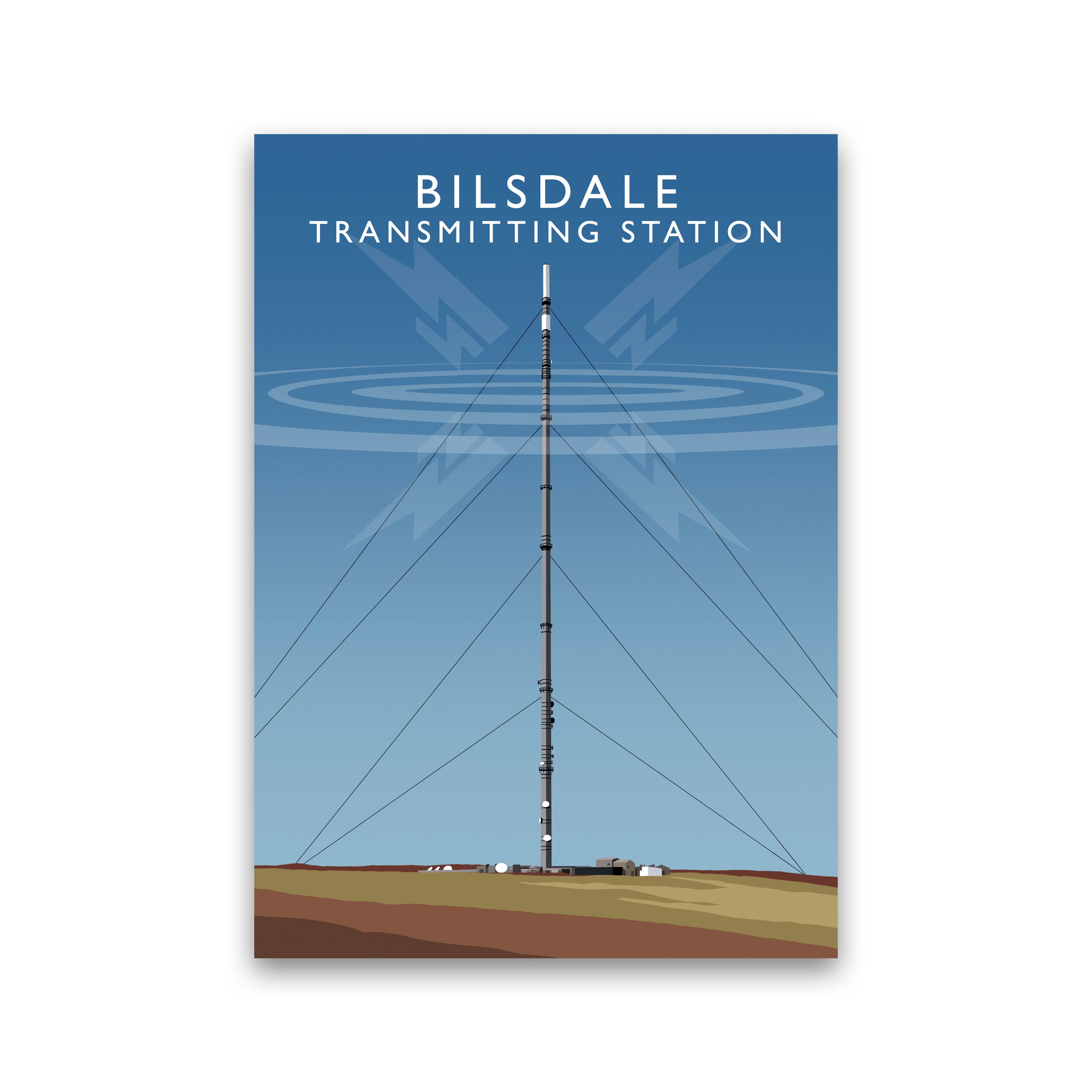 Bilsdale Transmitting Station Framed Digital Art Print by Richard O'Ne
