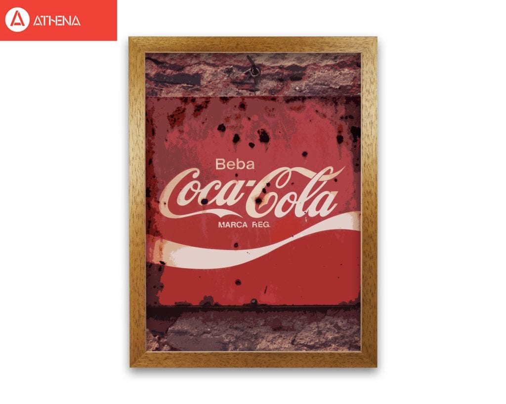 Coca Cola Vintage Sign Modern Print