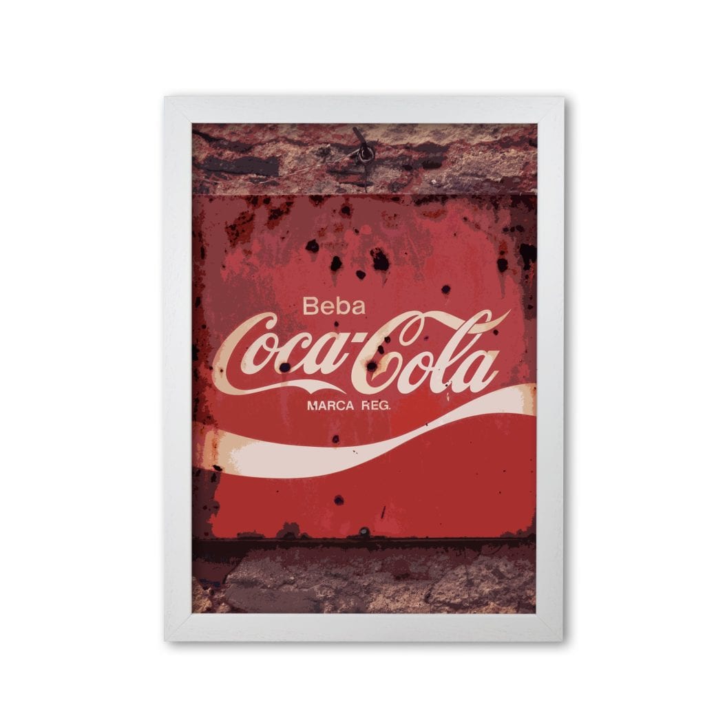 Coca Cola Vintage Sign Modern Print