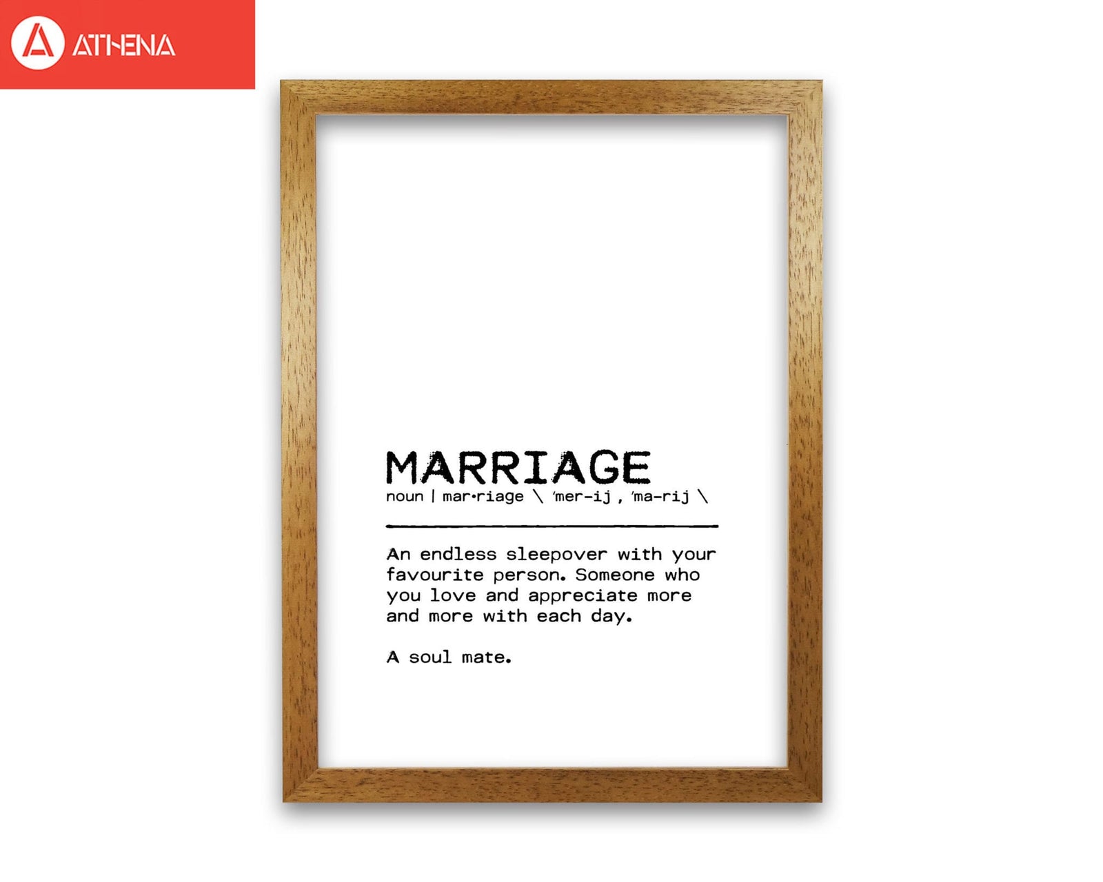 Marriage Sleepover Definition Quote Print By Orara Studio